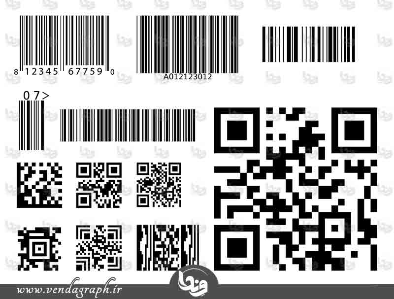 وکتور بارکد و QR کد | وندا گراف
