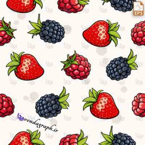 الگو و پترن انواع توت | وندا گراف